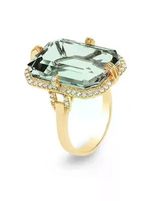 Goshwara 18k Yellow Prasiolite And Diamond Ring - Gold