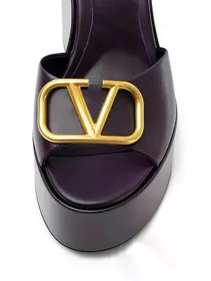 Valentino Garavani Logo-plaque Wedge Sandals