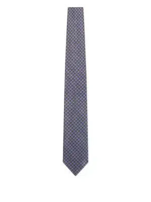TOM FORD Patterned Silk Tie - Blue