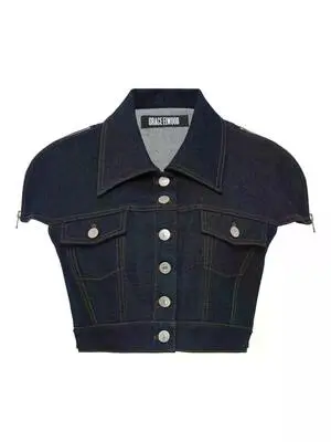 GRACE ELWOOD Denim Top - Blue