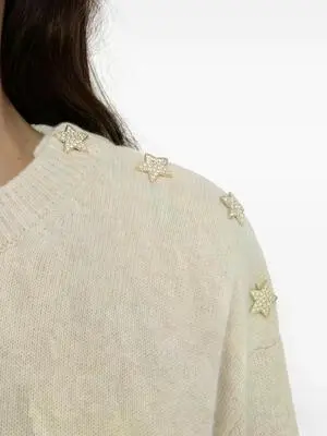 Zadig&Voltaire Swyna Sweater With Star Embellishments - Neutrals