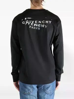 Givenchy Logo To The Back Cotton T-shirt - Black
