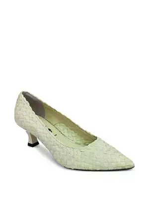 LA ROSE Carol Woven-design Pumps - Neutrals