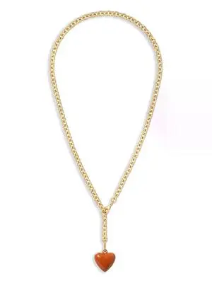 ROXANNE ASSOULIN Mini Puffy Heart-charm Necklace - Gold