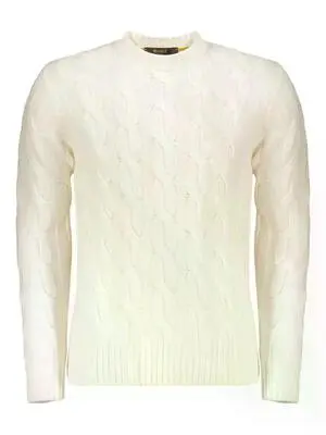 MOORER Cable-knit Sweater - White