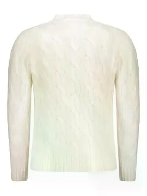 MOORER Cable-knit Sweater - White