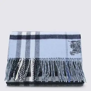 Burberry Blue Cashmere Scarf - Marlborough/bank
