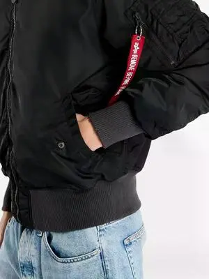 Alpha Industries Ma-1 Distressed Bomber Jacket - Black