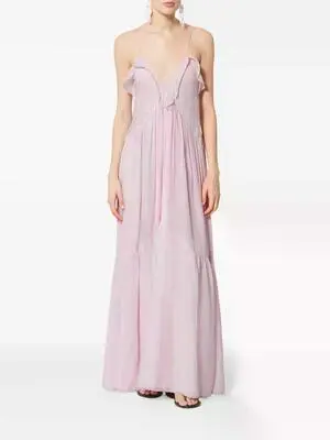 MARANT ETOILE Vasma Ruffled Maxi Dress - Pink