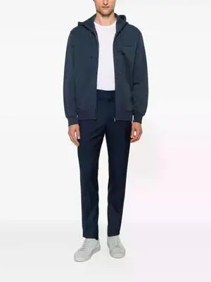 MC2 SAINT BARTH Zip Hooded Mercer Light Sweater - Blue