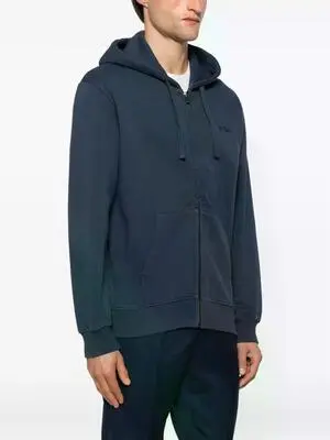 MC2 SAINT BARTH Zip Hooded Mercer Light Sweater - Blue
