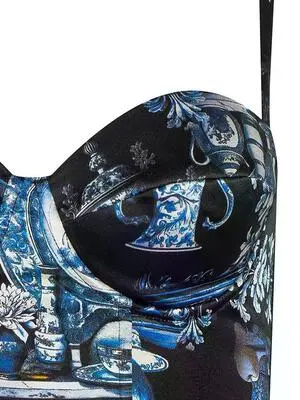L'Agence Sonya Printed Bustier Top