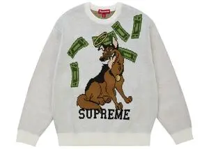Supreme All Dogs Go To Heaven Sweater - White