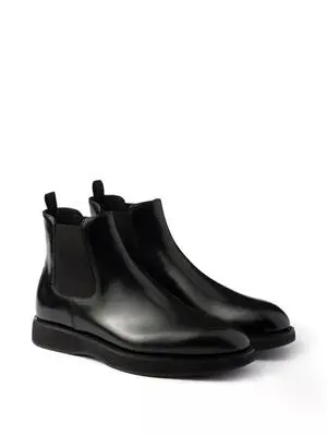 Prada Elasticated-panel Leather Chelsea Boots