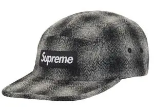 Supreme Harris Tweed Camp Cap - Black