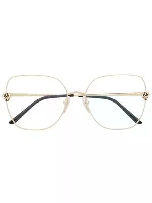 Cartier Engraved Oversized Glasses - Gold