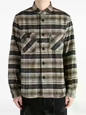 Junya Watanabe Plaid Pattern Cotton Shirt - Neutrals