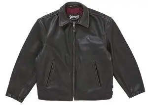 Supreme Schott Leather Racer Jacket Fw25