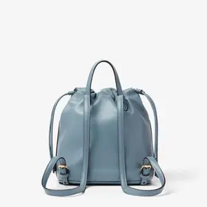 Fendi Ff Clasp Mercury Blue Calfskin Backpack