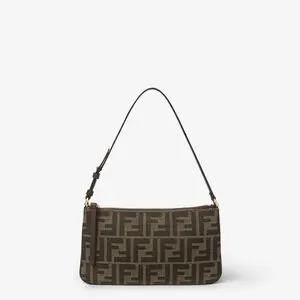 Fendi Flat Baguette Pouch - Brown