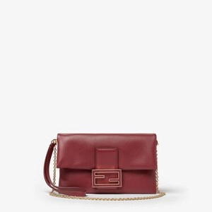 Fendi Mamma Baguette Pouch - Red