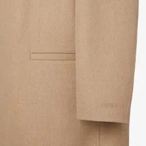 Fendi Oversized Double-face Cashmere Coat With Fur Lapels And Belt - Beige