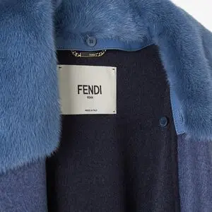 Fendi Oversized Double-face Cashmere Coat With Fur Lapels