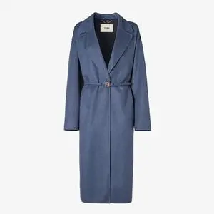 Fendi Oversized Double-face Cashmere Coat With Fur Lapels