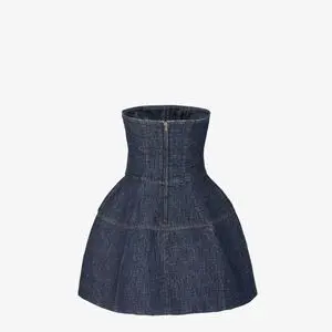 Fendi Bustier Dress With Quilted Ff Motif