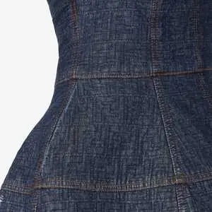 Fendi Bustier Dress With Quilted Ff Motif