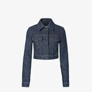 Fendi Ff Motif Dark Denim Jacket - Blue