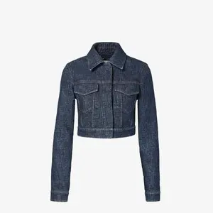 Fendi Ff Motif Dark Denim Jacket - Blue