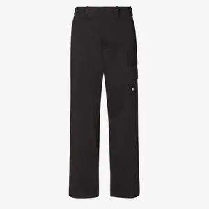 Fendi Cargo Trousers With Embossed Ff Logo - Black