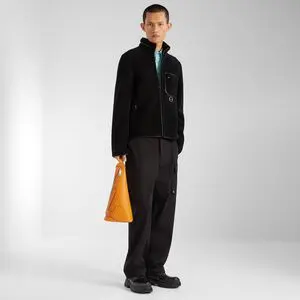 Fendi Cargo Trousers With Embossed Ff Logo - Black