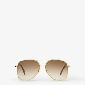 Fendi Fendigraphy Oversized Aviator Sunglasses