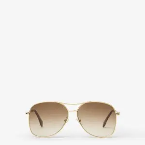 Fendi Fendigraphy Oversized Aviator Sunglasses