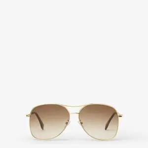 Fendi Fendigraphy Oversized Aviator Sunglasses - Brown