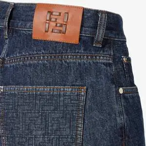 Fendi Flared Five-pocket Denim Shorts - Blue