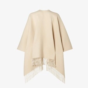 Fendi Wool And Cashmere Poncho With Ff Diamonds Motif