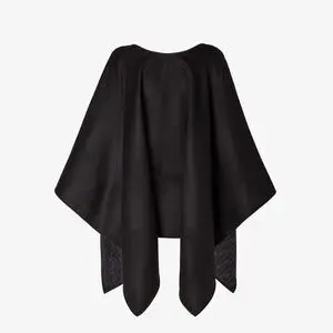 Fendi Wool, Cashmere And Silk Poncho With Belt