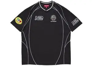 Supreme Piping Soccer Jersey - Black