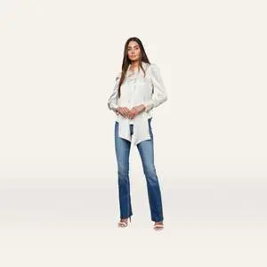 L'Agence Silk Blouse Top - Ivory