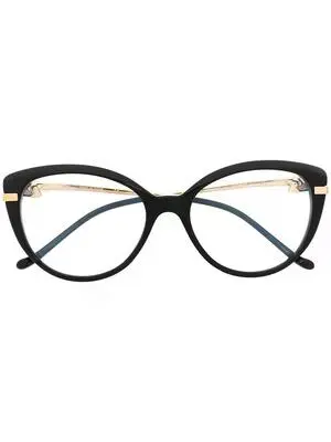 Cartier Panthère Cat-eye Frame Glasses - Black
