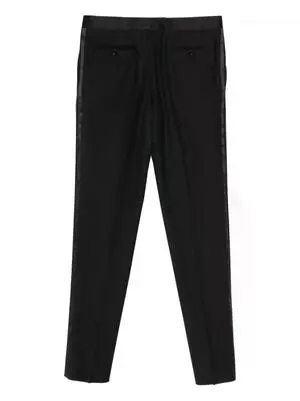 Canali Trim-detail Trousers - Black