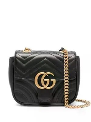 Gucci Mini Gg Marmont Shoulder Bag - Black