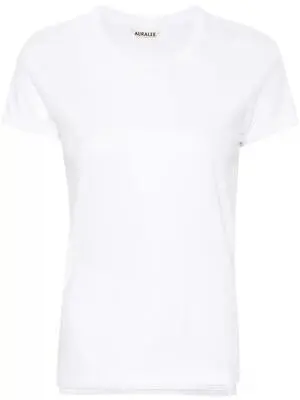 Auralee Short-Sleeve Cotton T-Shirt White