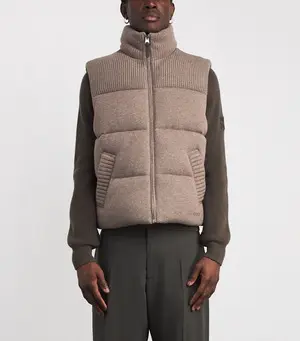 Mackage Wool-cashmere Braxton Down Gilet - Brown