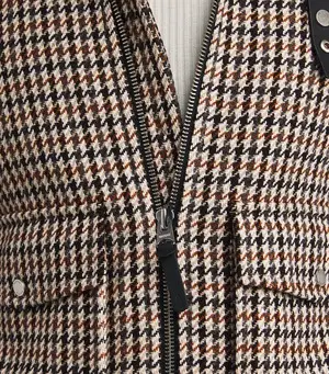 Mackage Houndstooth Wool-blend Bomber Jacket