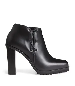 Max Mara Leather Lace-up Ankle Boots