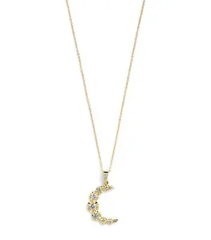 JENNIFER MEYER Yellow And Diamond Moon Pendant Necklace - Gold
